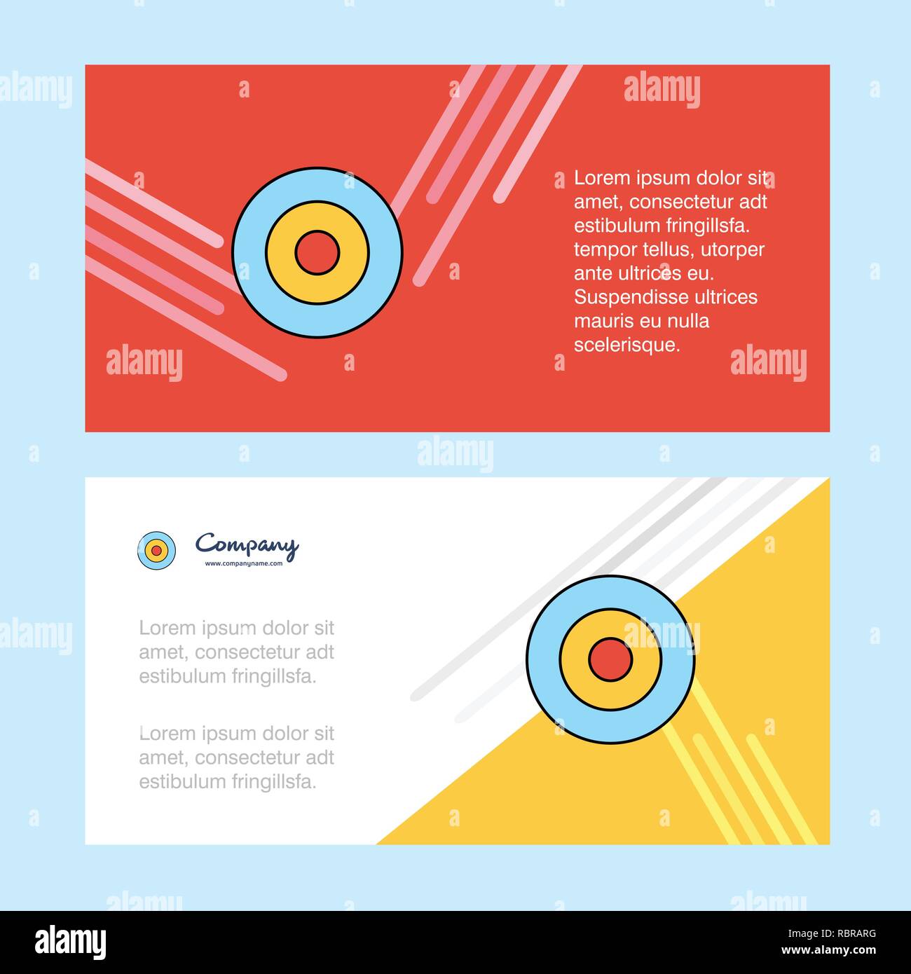 Target abstract corporate business banner template, horizontal ...