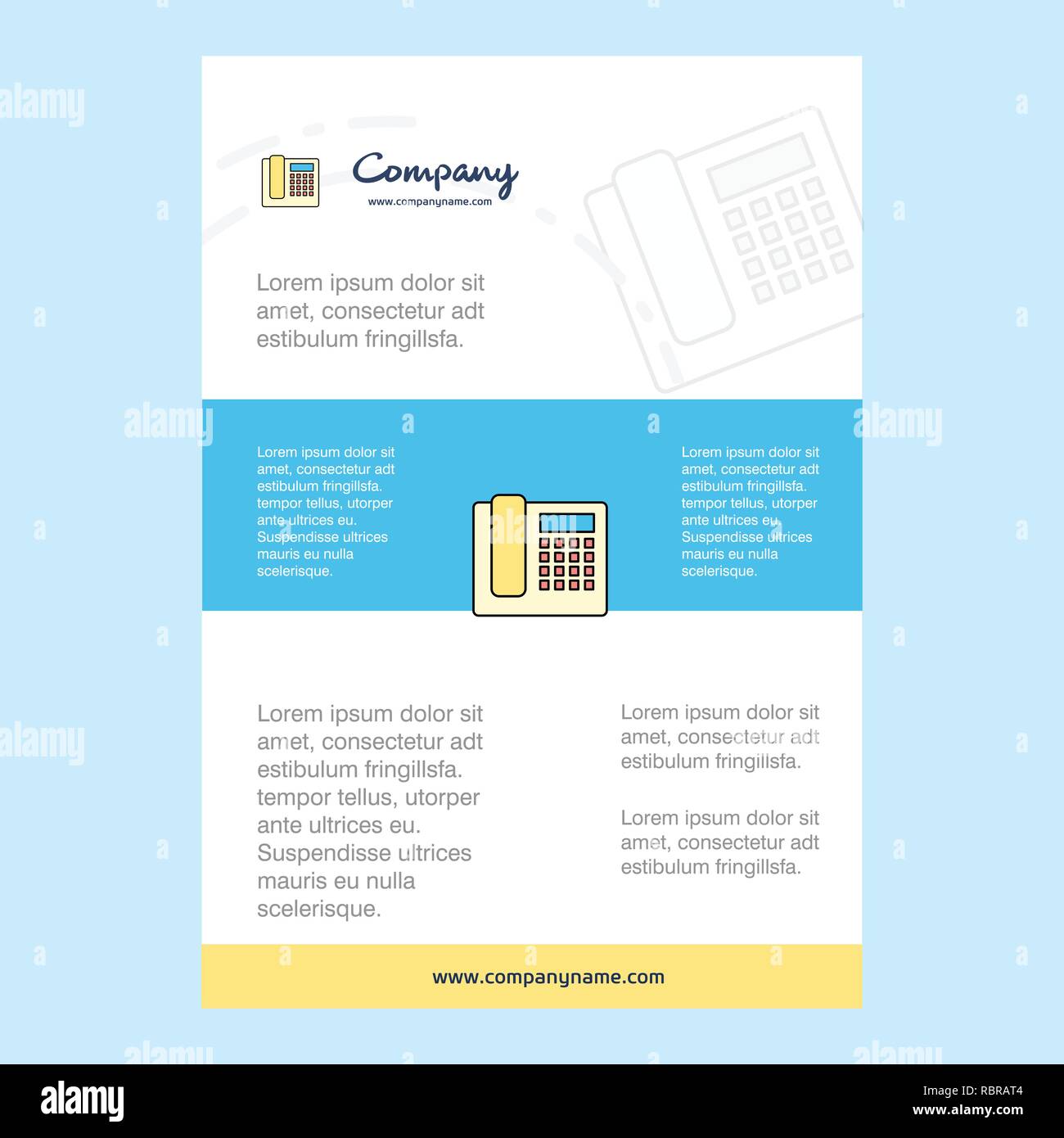 Template layout for Telephone comany profile ,annual report ...