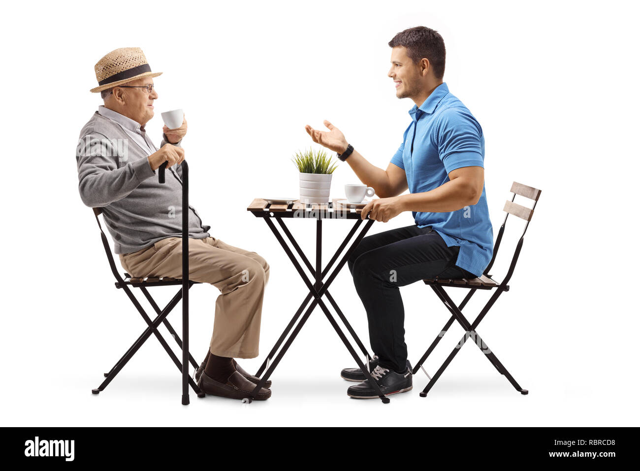 Grandfather grandson conversation hi-res stock photography and images ...