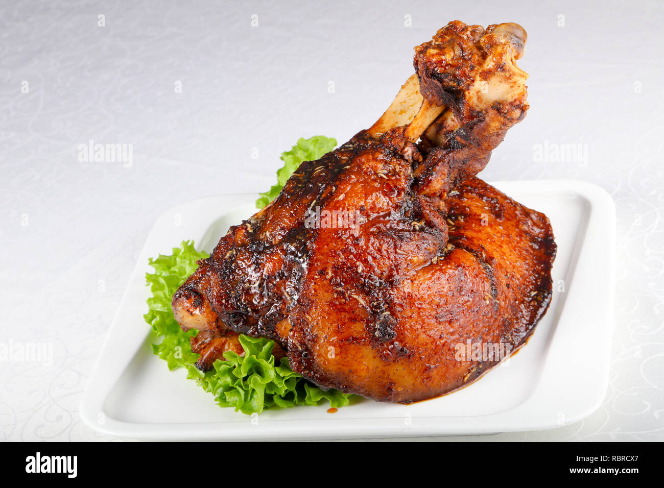 Baked Pork leg Stock Photo - Alamy
