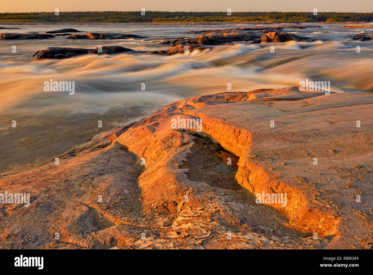 Slave River shoreline near the Rapids of the Drowned, Fort Smith ...