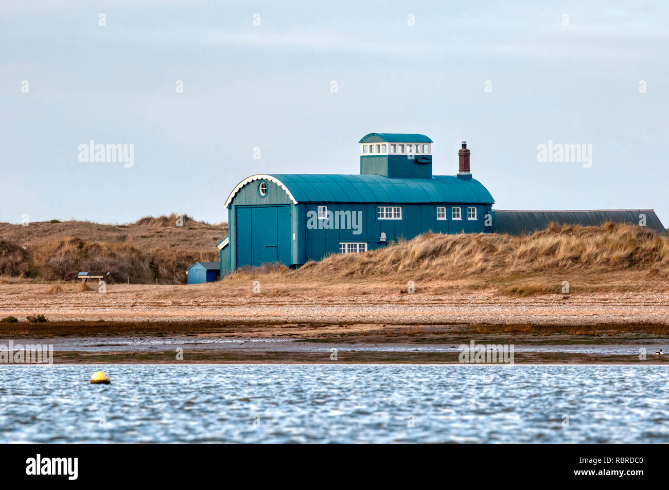 The old lifeboat house at Blakeney Point on the North Norfolk coast ...