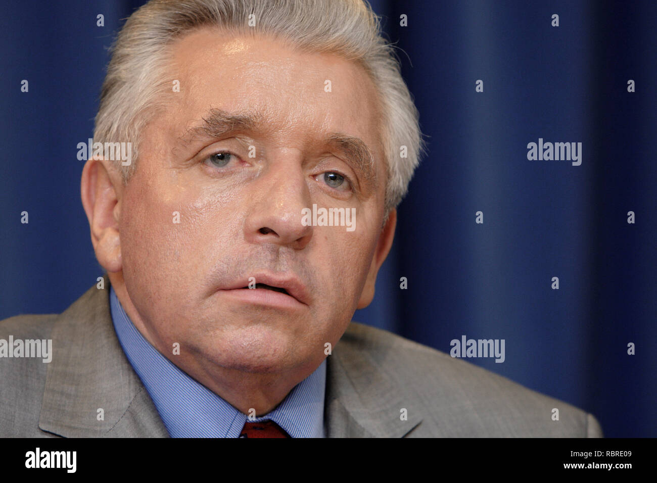 Warsaw, Mazovia / Poland - 2006/08/01: Andrzej Lepper - deputy Prime ...