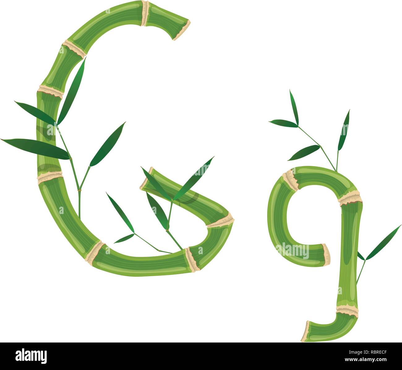 Bamboo letter G Stock Vector Image & Art - Alamy