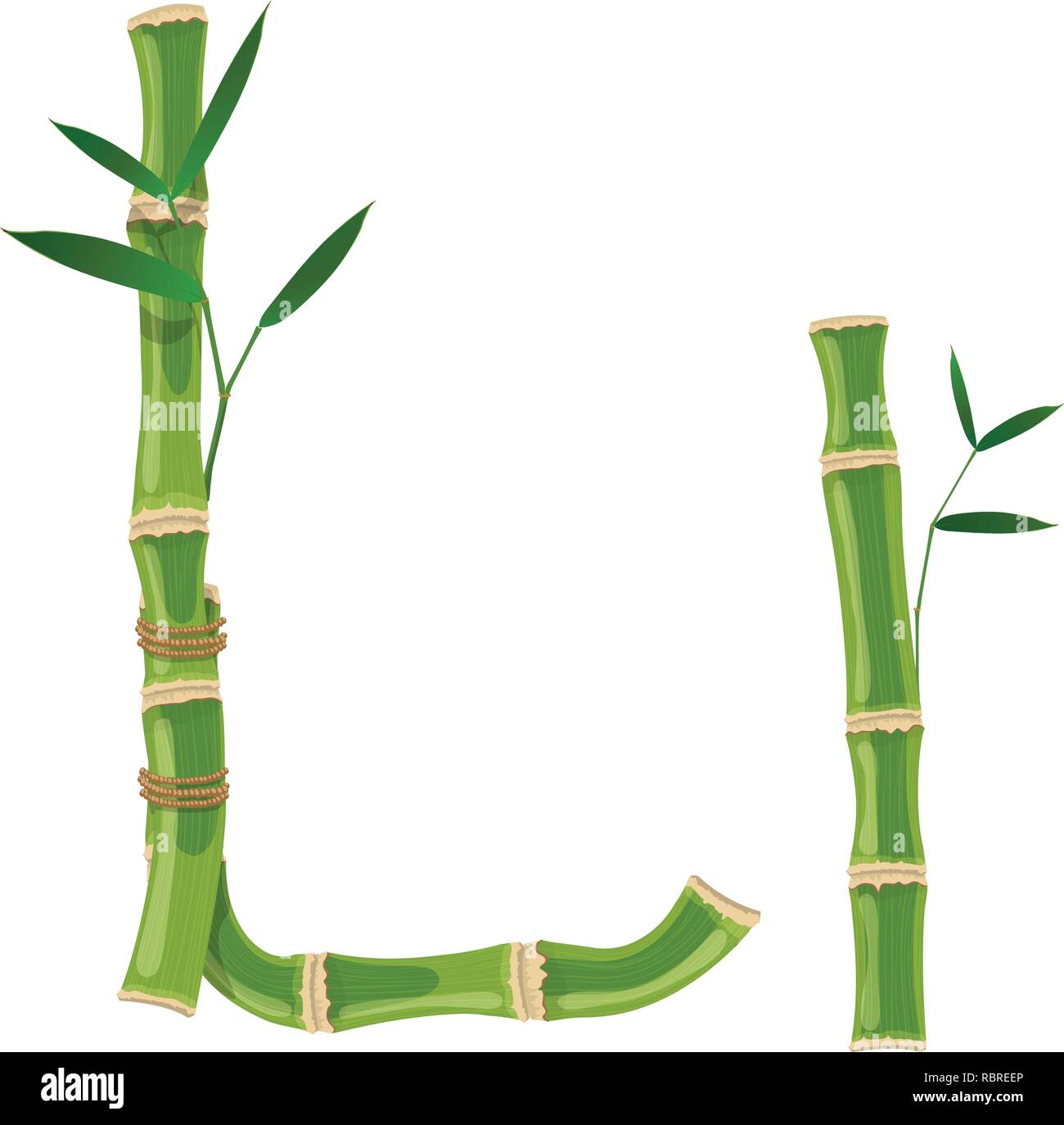 Bamboo letter L Stock Vector Image & Art - Alamy