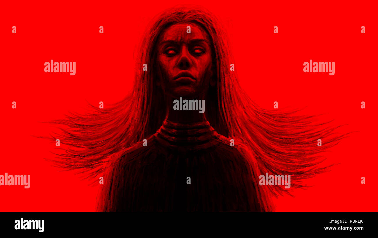 Black shaman woman. Fantasy illustration Stock Photo - Alamy