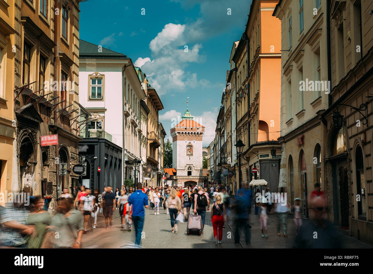Krakow, Poland. Florianska Gate Krakow, the Medieval Florianska - St ...