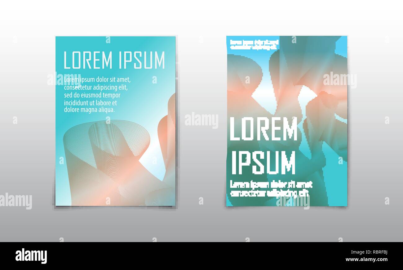 Cover set abstract design. Liquid wave background. Flow shapes vector ...
