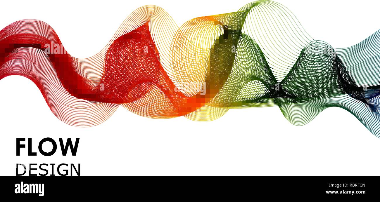 Flow shapes design. Liquid wave background. Abstract 3d flow shape ...