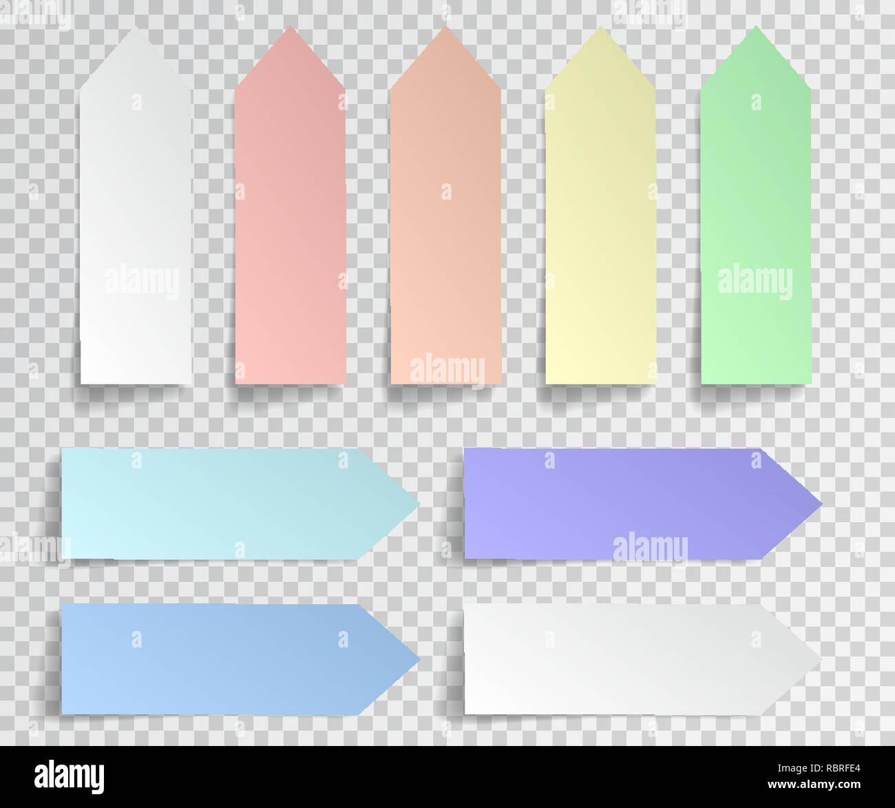 Post sticky note isolated. Set of paper stickers with shadow on ...