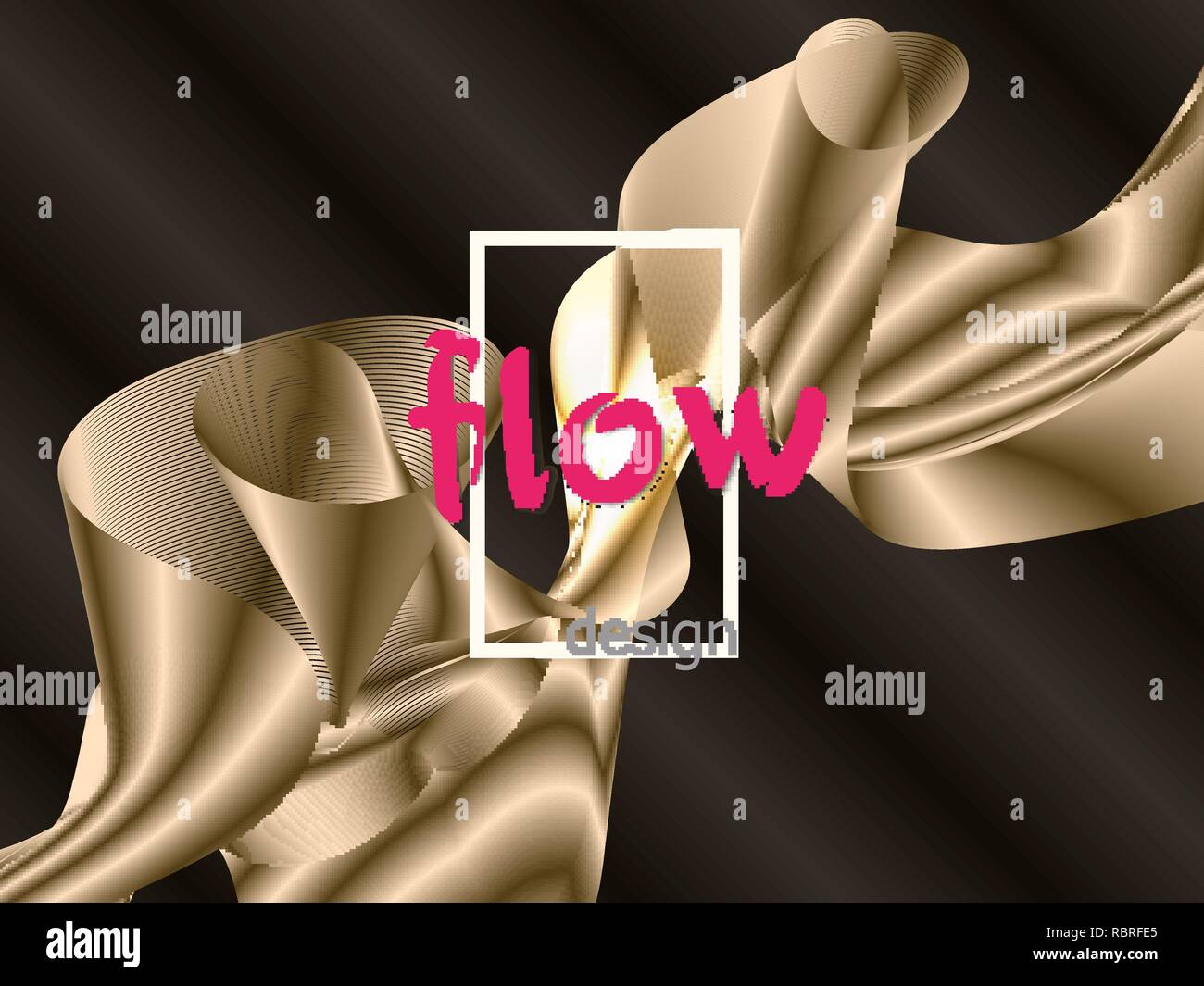 Flow shapes design. Liquid wave background. Abstract 3d flow shape ...