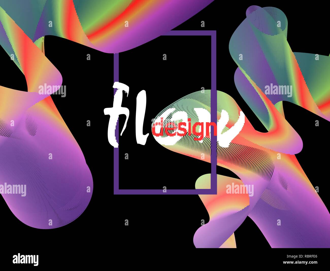 Flow shapes design. Liquid wave background. Abstract 3d flow shape ...