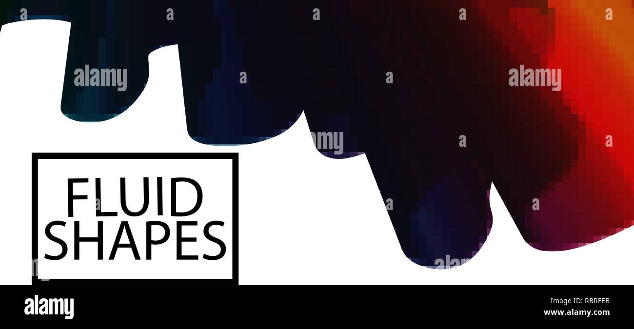 Flow shapes design. Liquid wave background. Abstract 3d flow shape ...