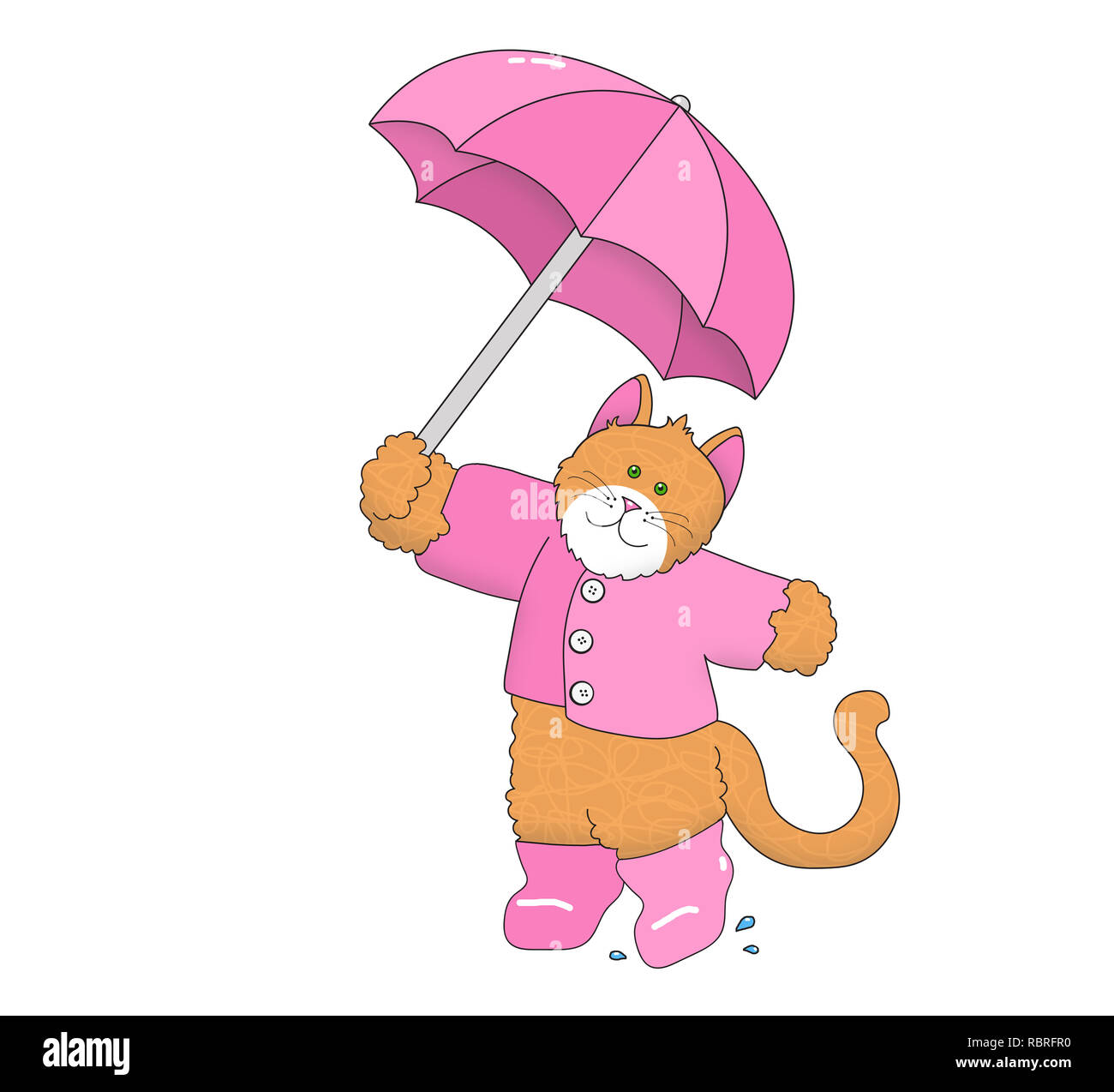 Grumpy Cat With Umbrella
