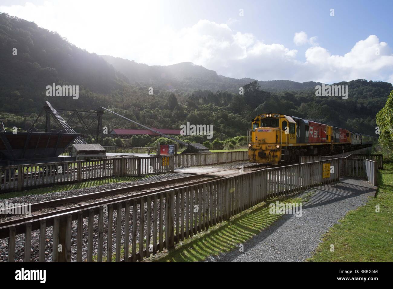 Island railway train passing hi-res stock photography and images - Alamy