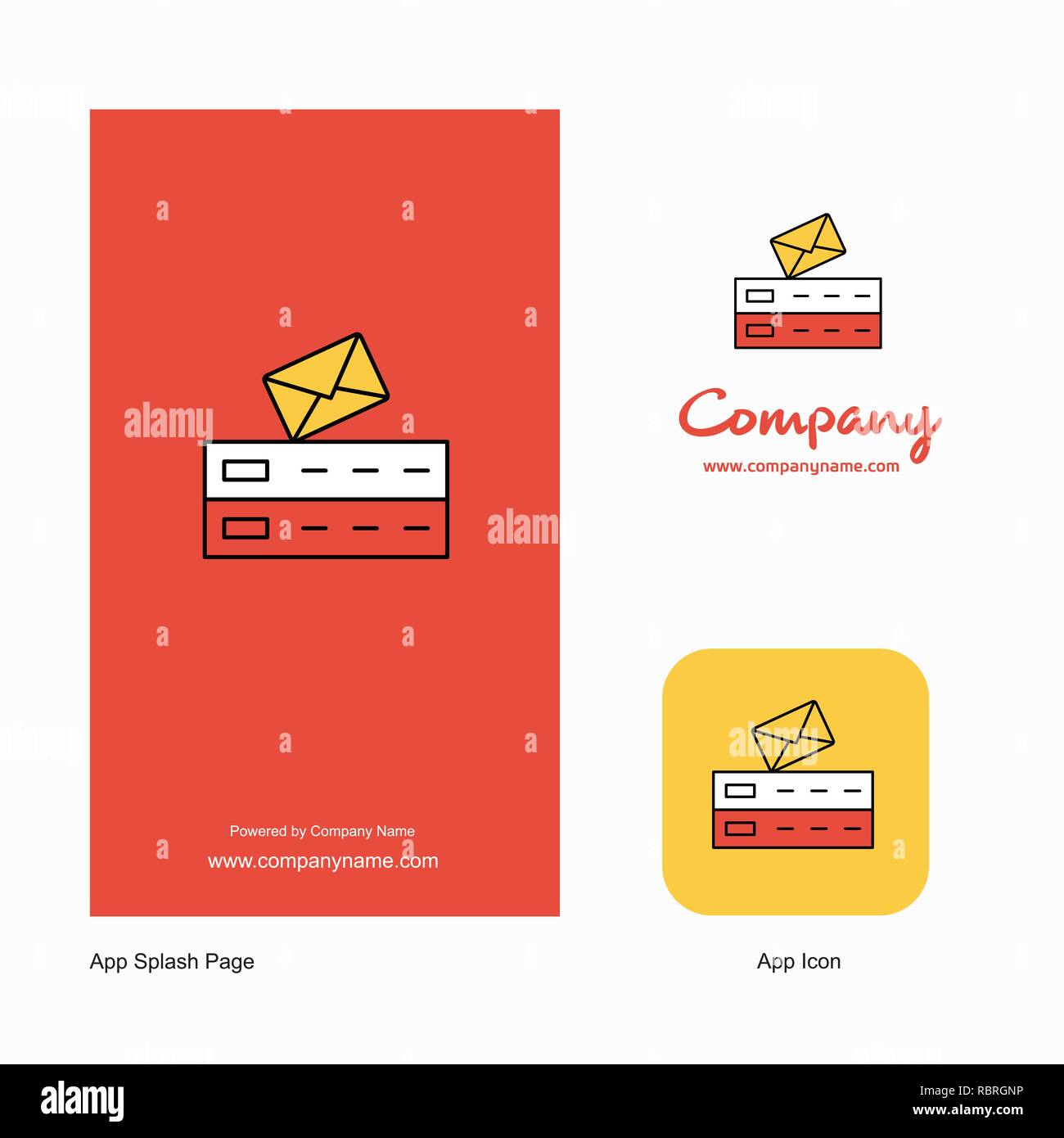 Email Company Logo App Icon and Splash Page Design. Creative Business ...