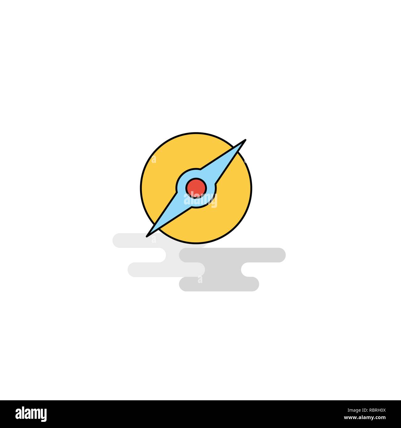 Flat Compass Icon Vector Stock Vector Image And Art Alamy