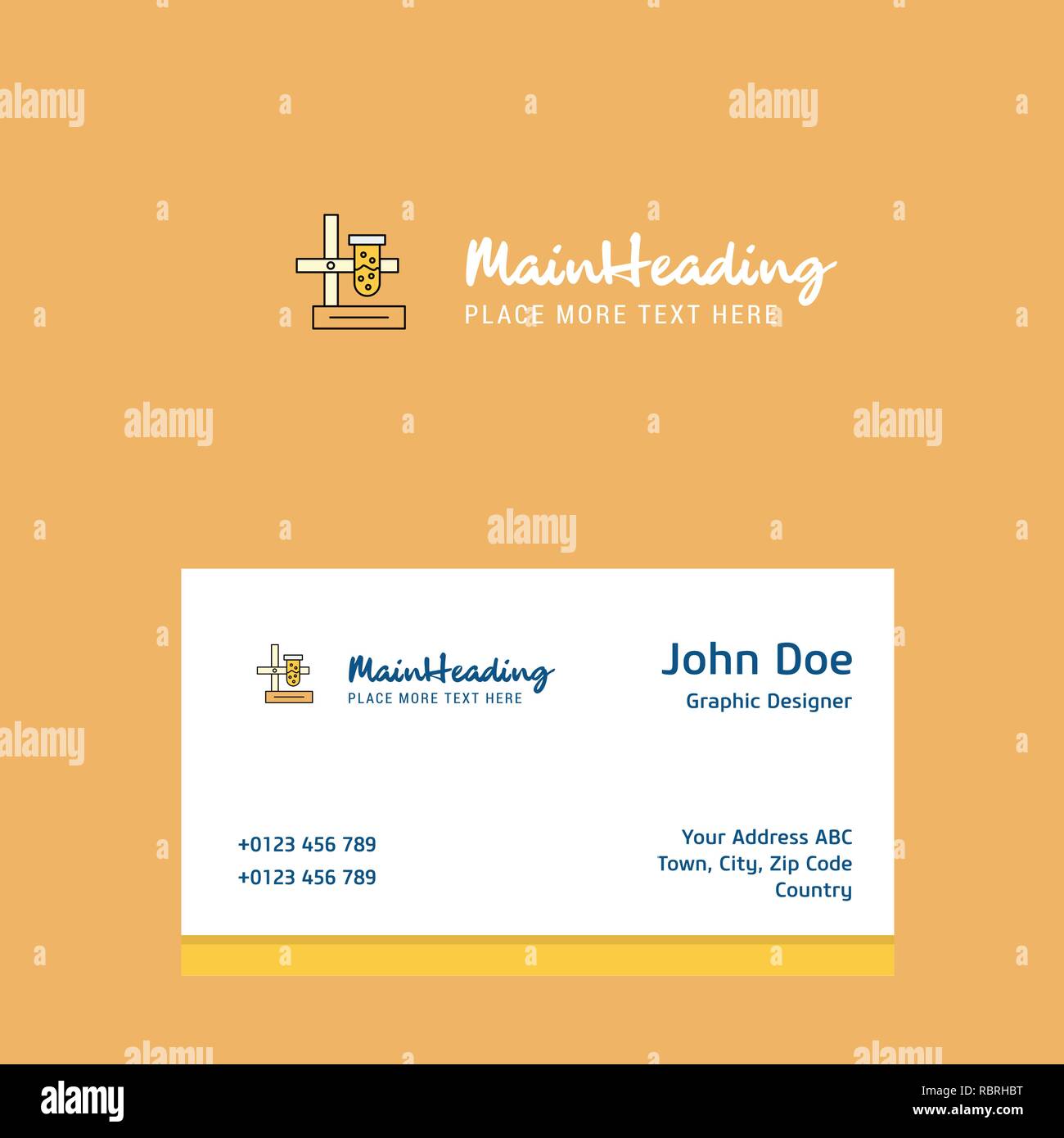 Science lab logo Design with business card template. Elegant corporate ...