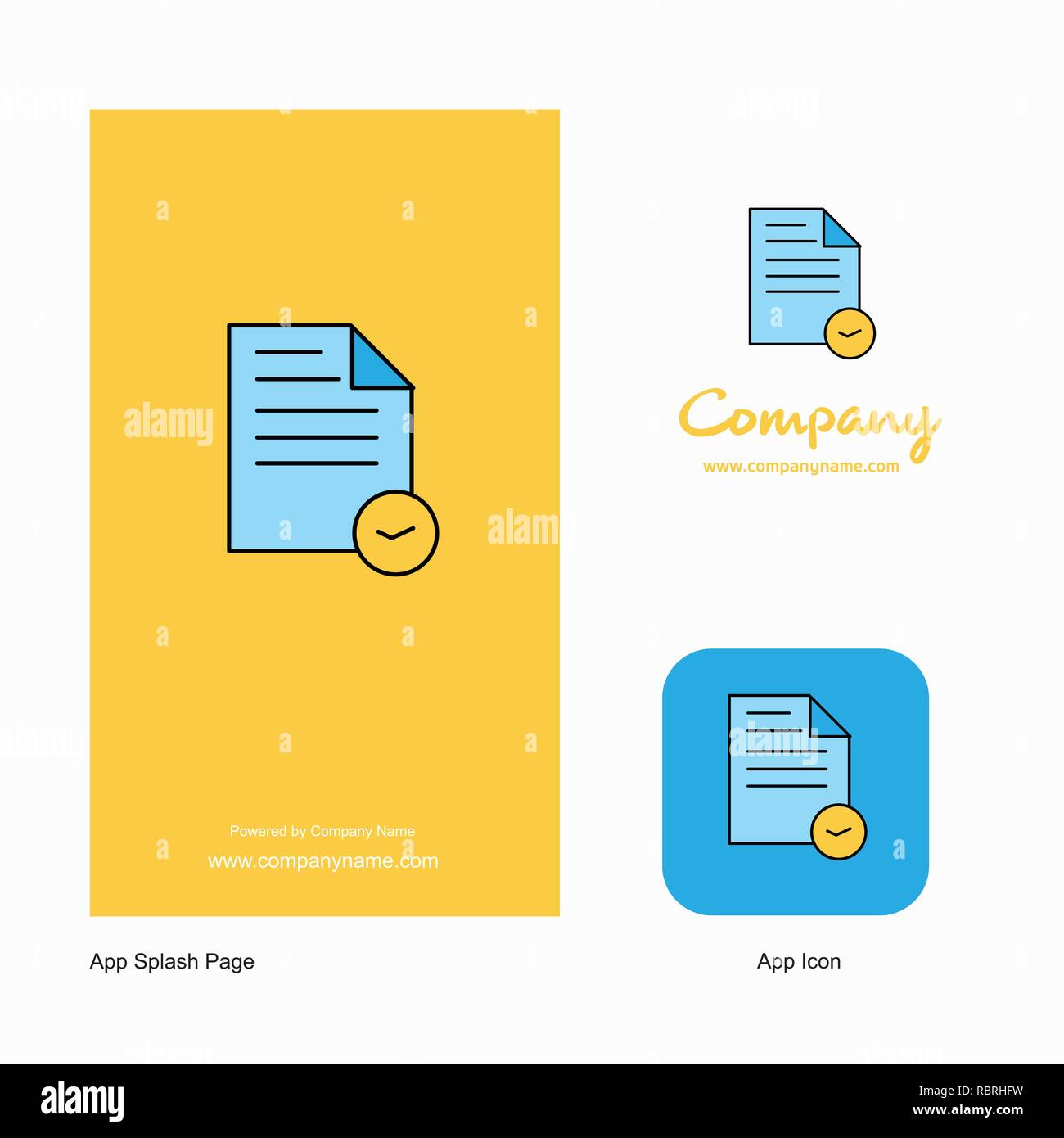 Document Company Logo App Icon and Splash Page Design. Creative ...