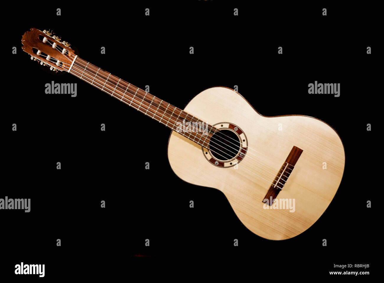 Isolated image of the front of an acoustic guitar Stock Photo - Alamy