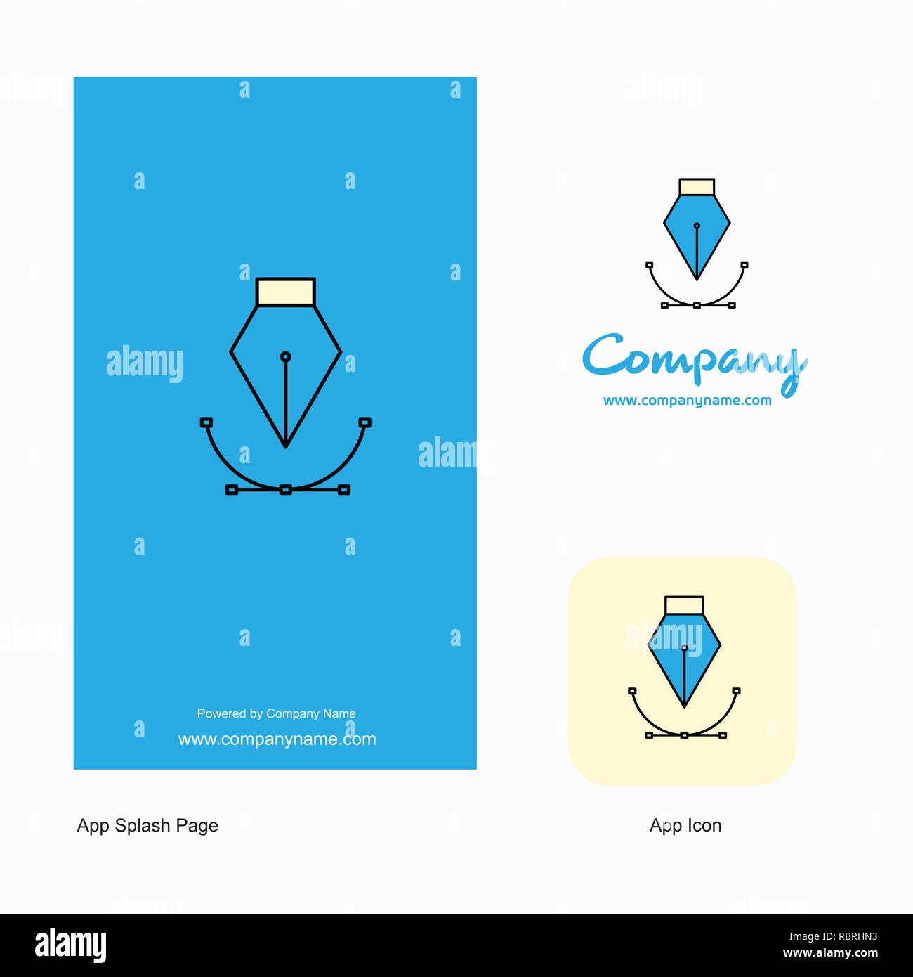 Vector Company Logo App Icon and Splash Page Design. Creative Business ...