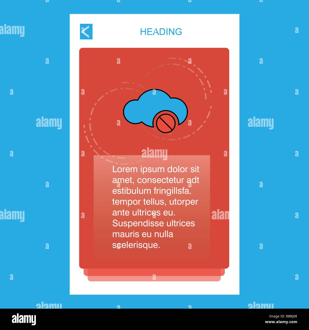 Cloud not working mobile vertical banner design design. Vector Stock ...