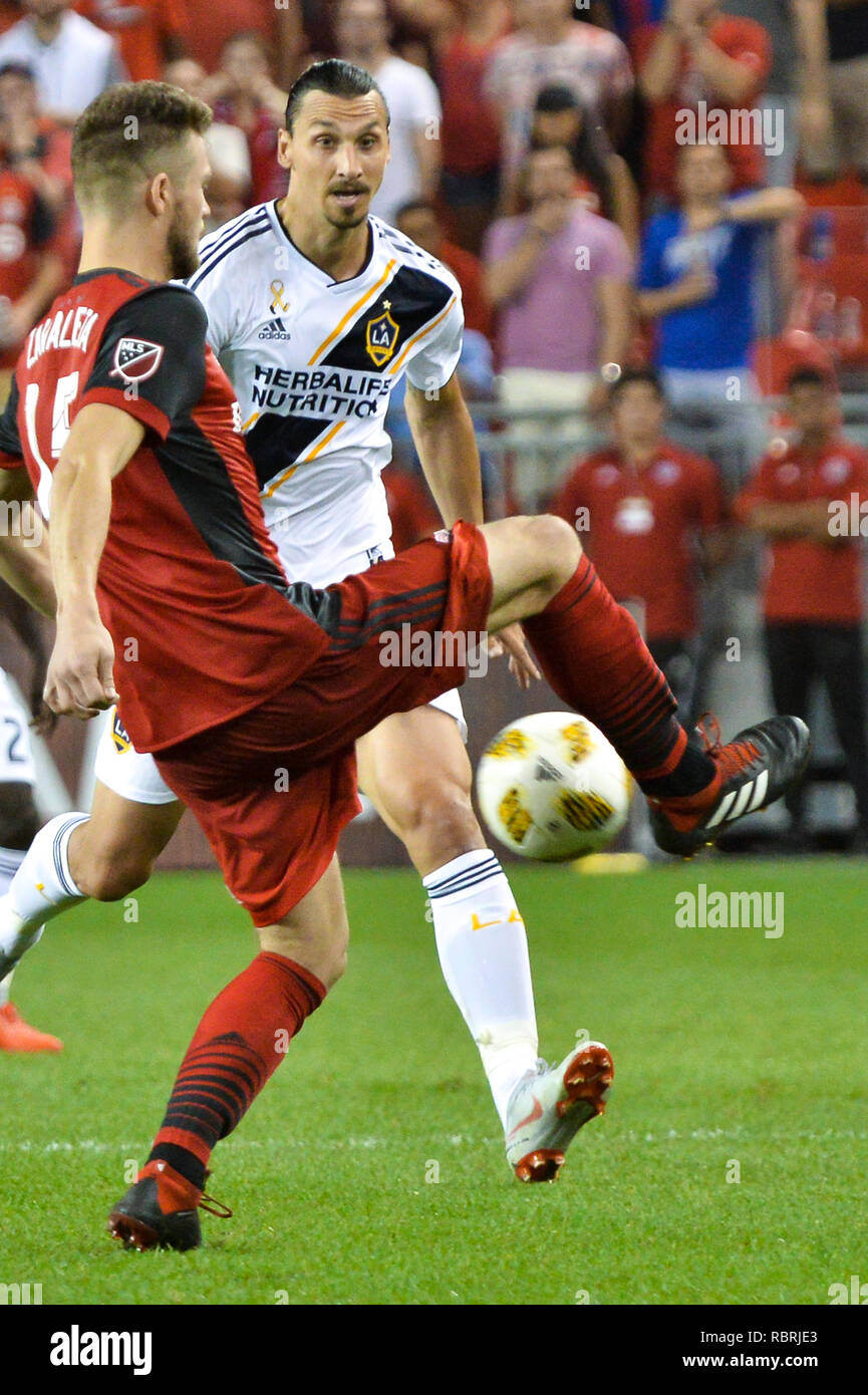Zlatan Ibrahimovic (#9) during 2018 MLS Regular Season match between ...