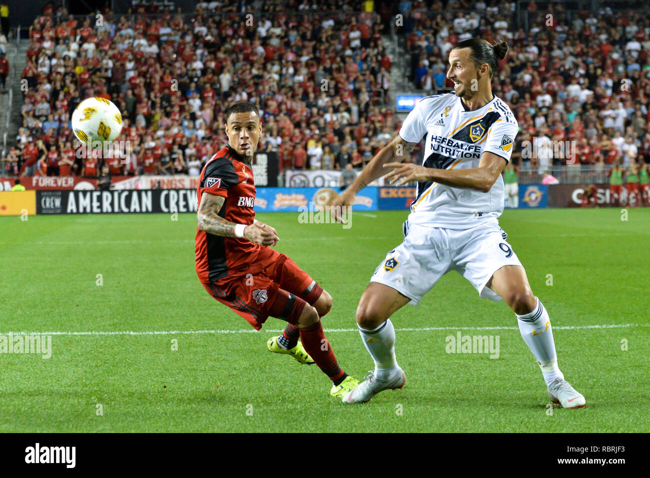 Zlatan Ibrahimovic (#9) during 2018 MLS Regular Season match between ...