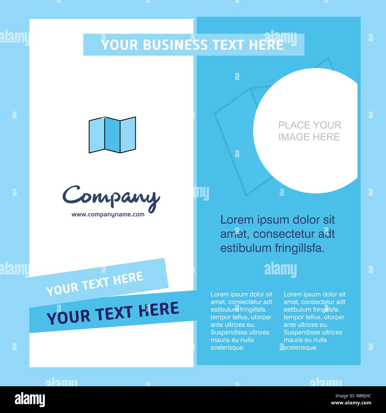 Map Company Brochure Template. Vector Busienss Template Stock Vector ...
