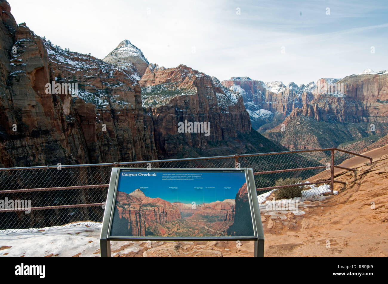 Canyon Overlook provides excellent views of various peaks inside Zion ...