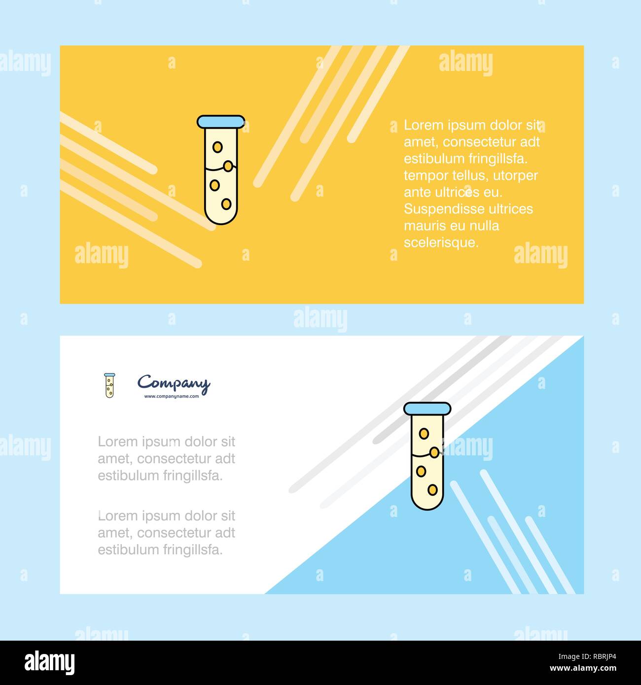 Test tube abstract corporate business banner template, horizontal ...