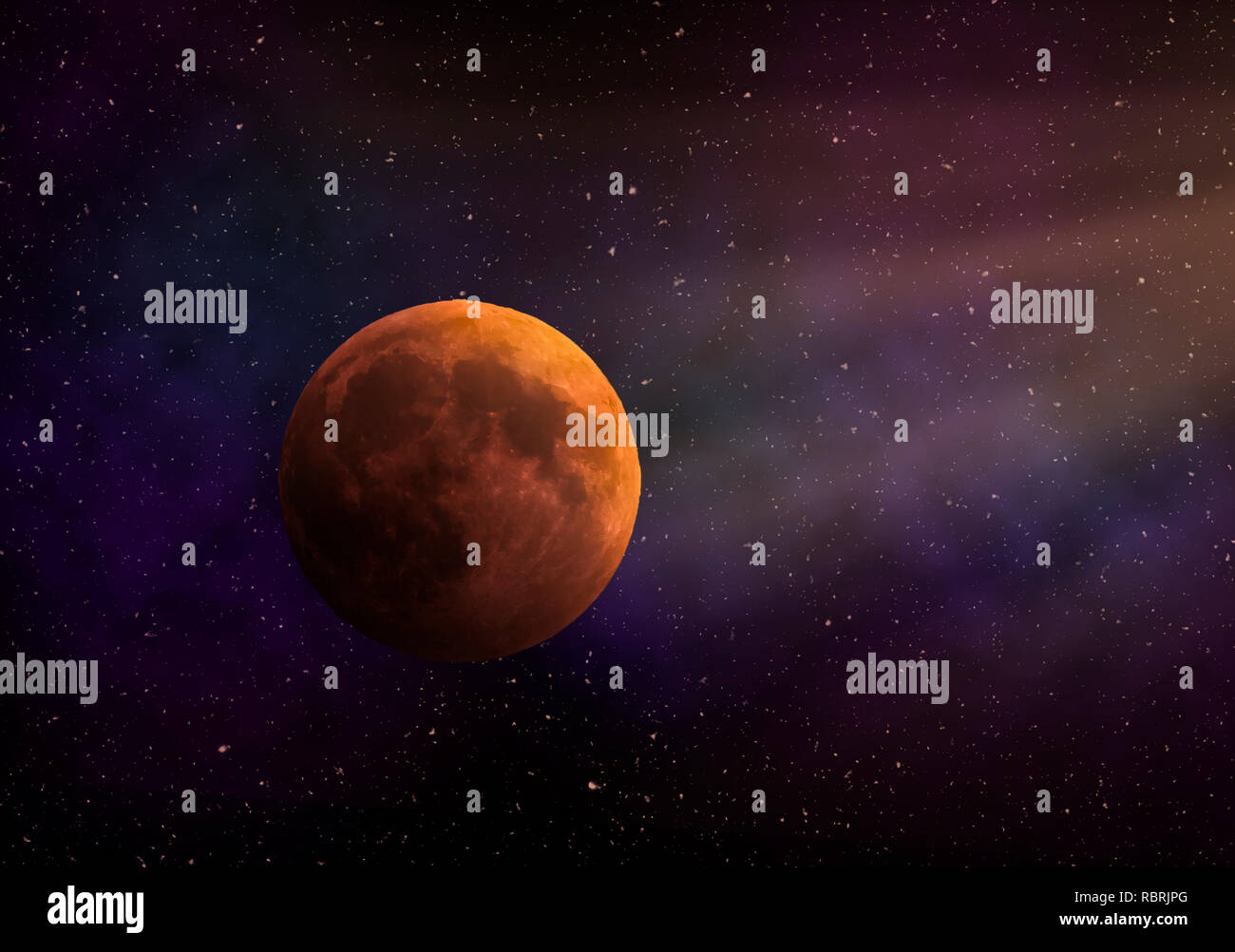 Planet Mars and space with stars. Concept for space travel and discover ...