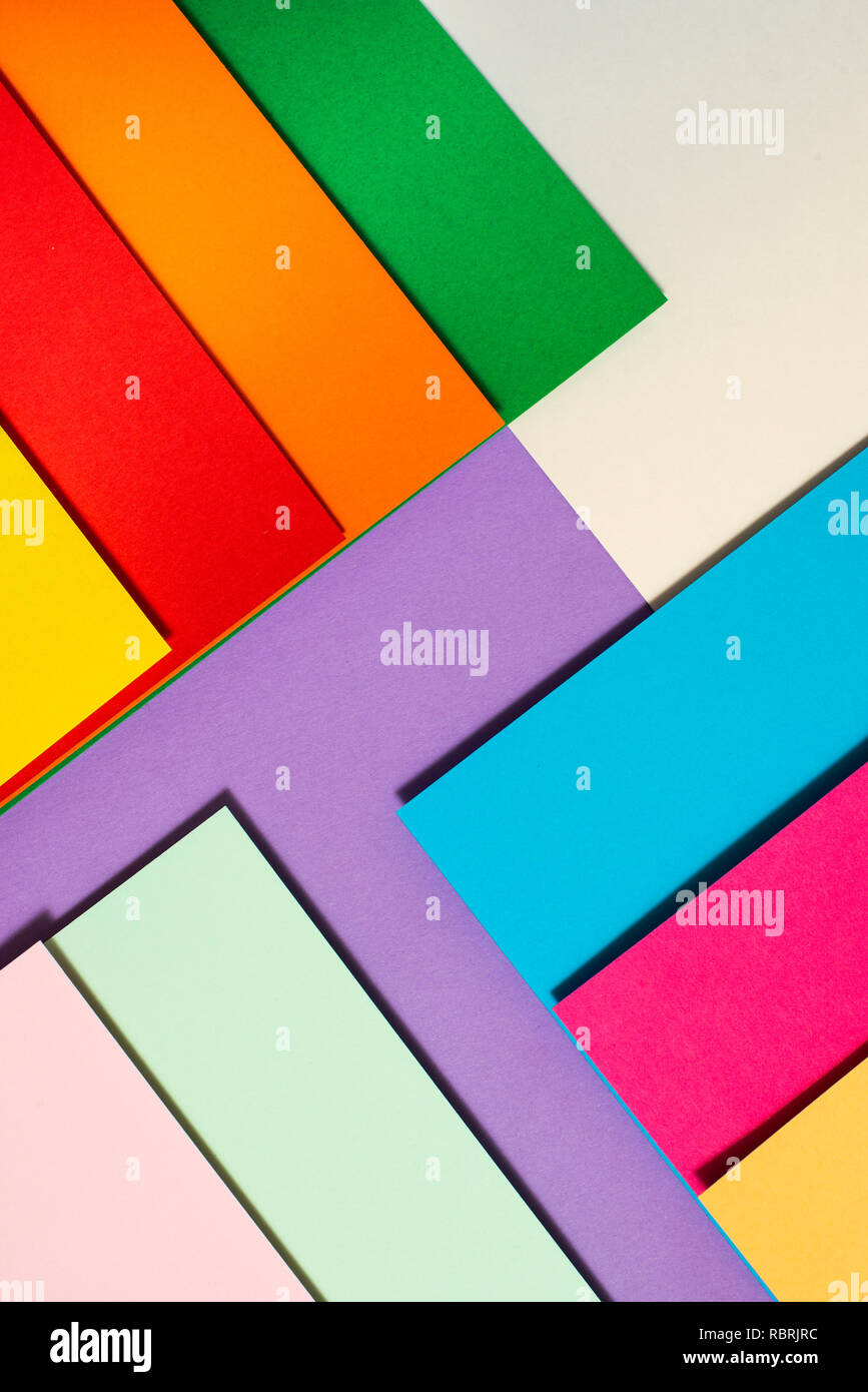Colorful folded paper material design. Colour spectrum. Rainbow colours ...