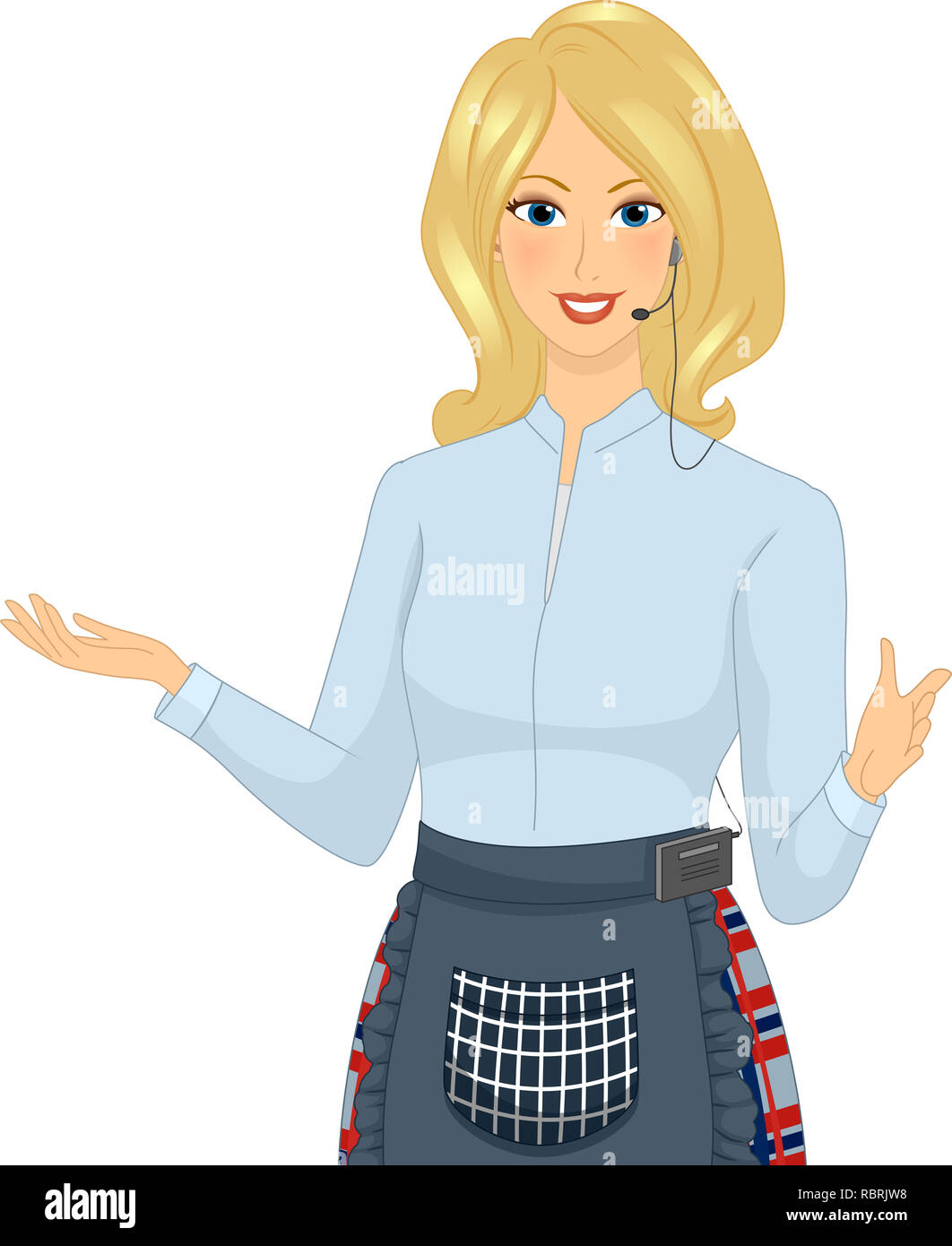 Female Tour Guide Cartoon