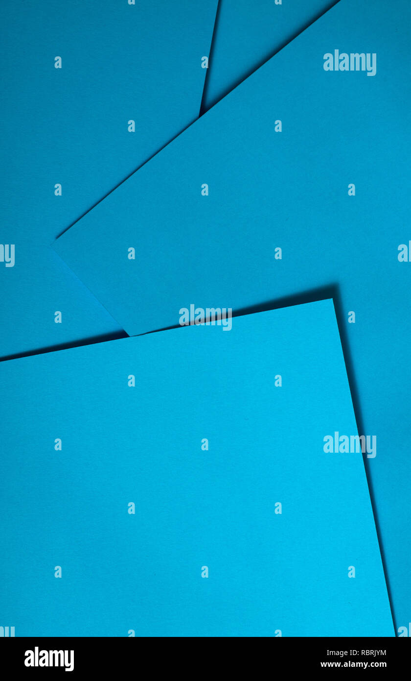 Blue paper material design. Geometric unicolour shapes. Wallpaper ...
