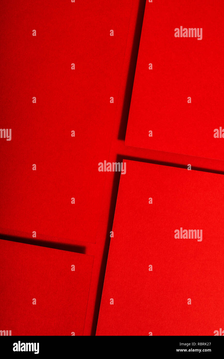 Red paper material design. Geometric unicolour shapes. Wallpaper design ...