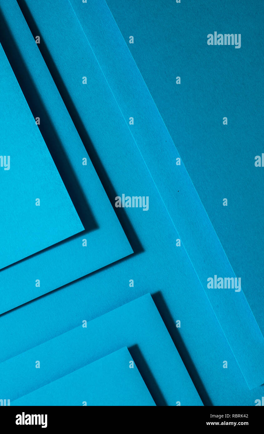 Blue paper material design. Geometric unicolour shapes. Wallpaper ...