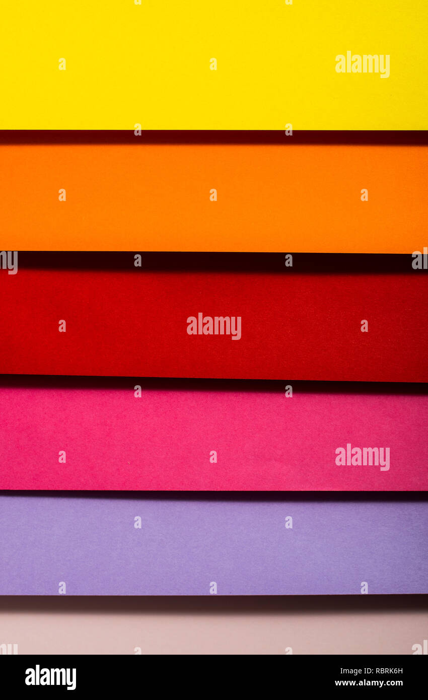 Colorful folded paper material design. Colour spectrum. Rainbow colours ...