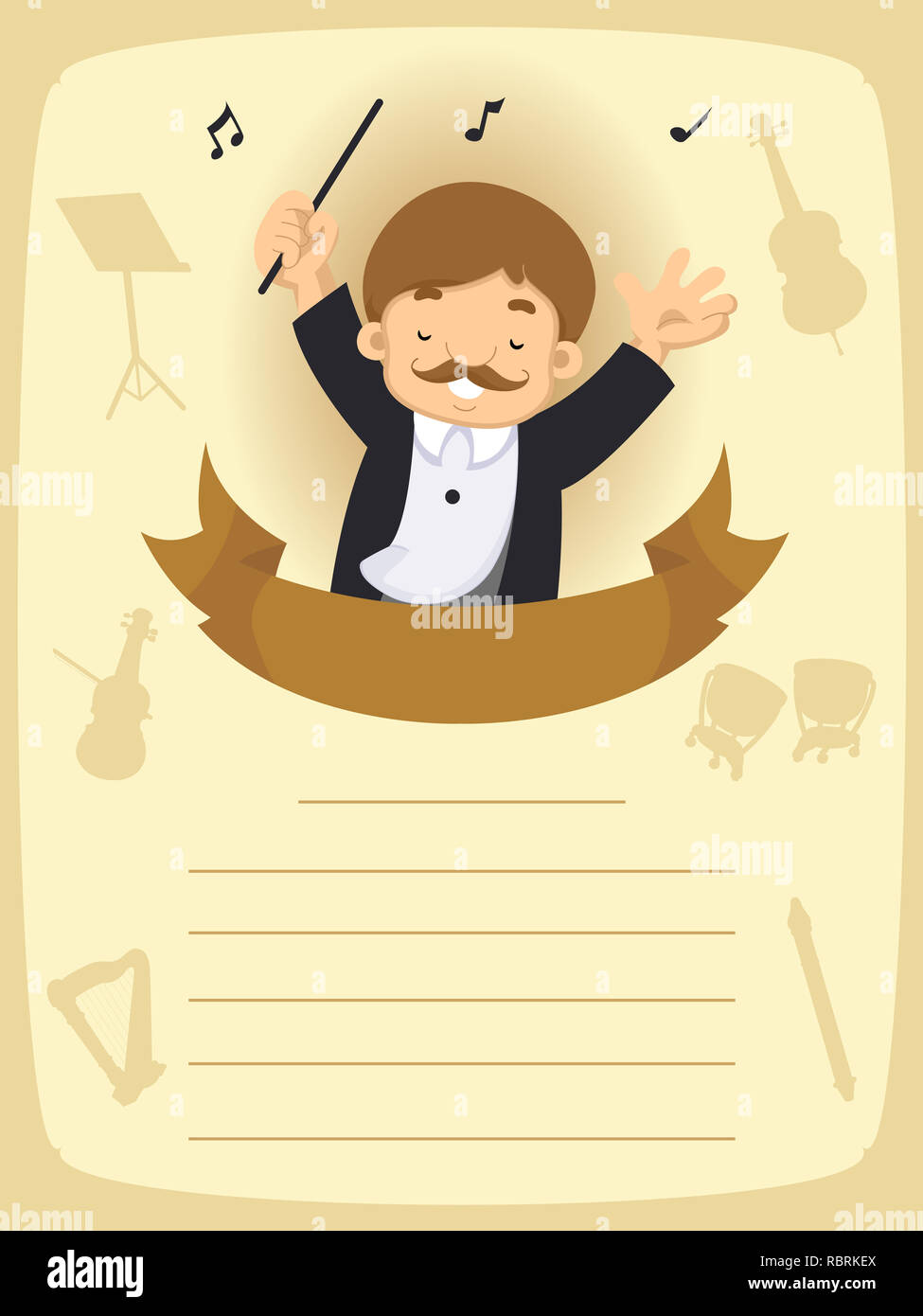 Background Illustration of a Man with Hands Up Holding a Baton ...