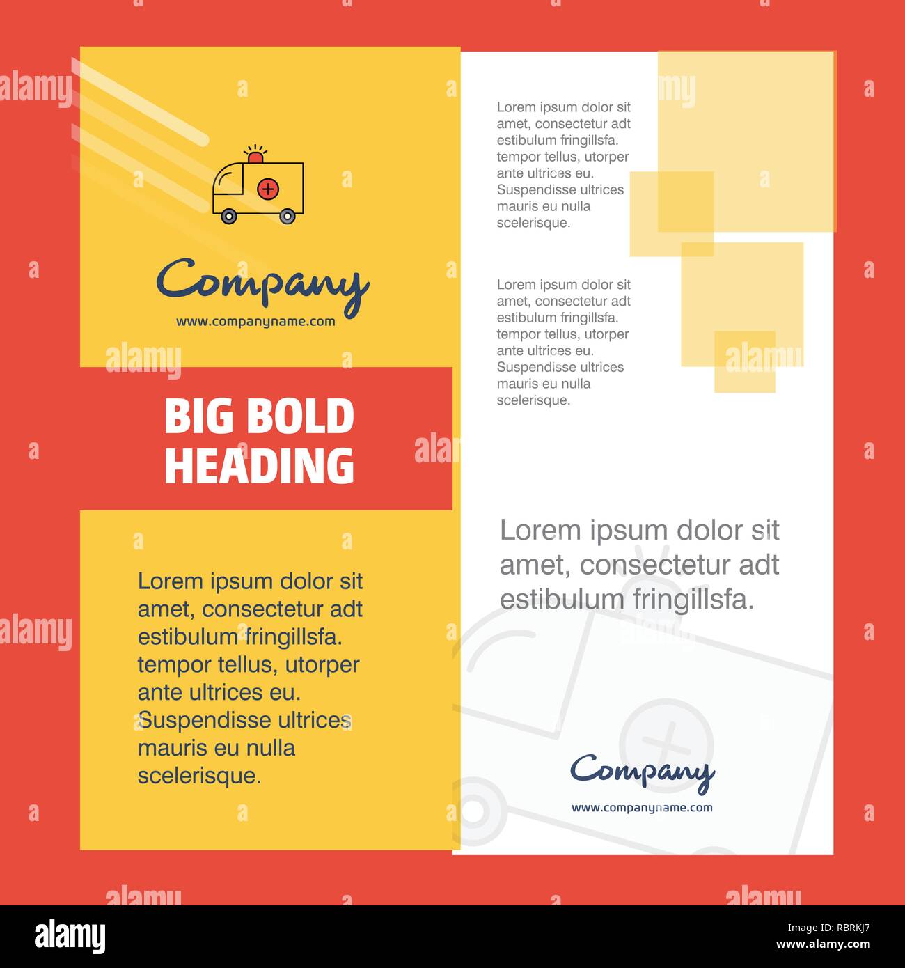 Ambulance Company Brochure Title Page Design. Company profile, annual ...