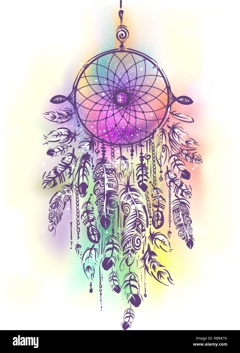 Boho Dream Catcher Drawings