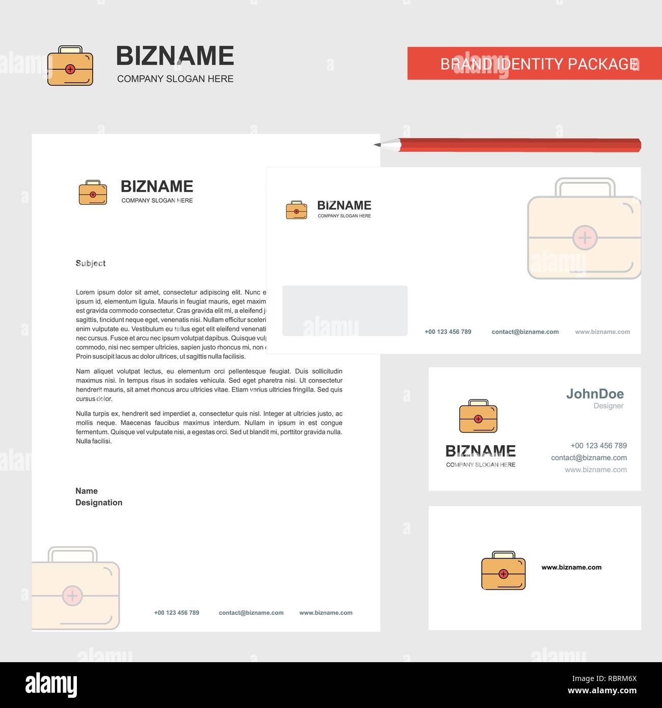 First aid box Business Letterhead, Envelope and visiting Card Design ...