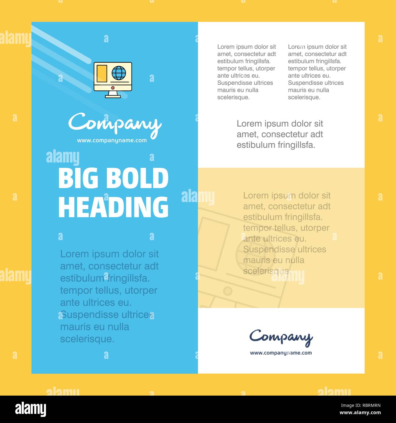 Internet browsing Business Company Poster Template. with place for text ...