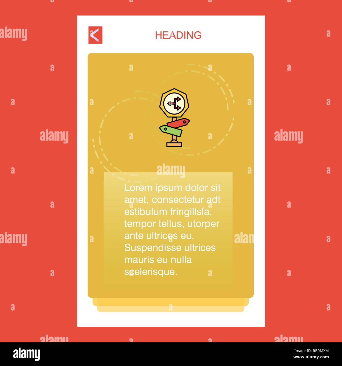 Alternative way road sign mobile vertical banner design design. Vector ...