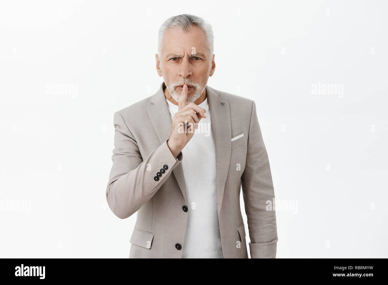 Wise senior man teaching happy hi-res stock photography and images - Alamy