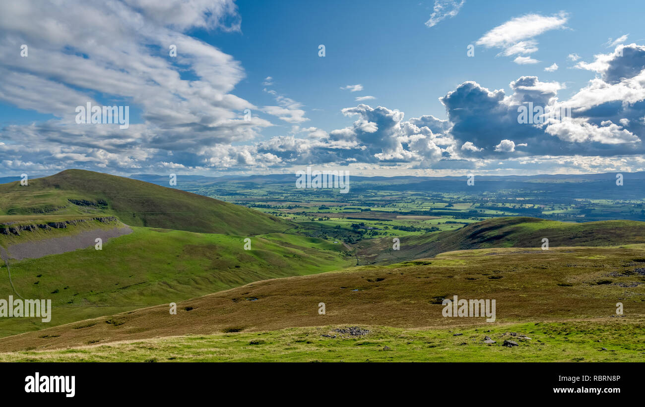 North Pennines landscape on the way between Dufton and High Cup Nick in ...