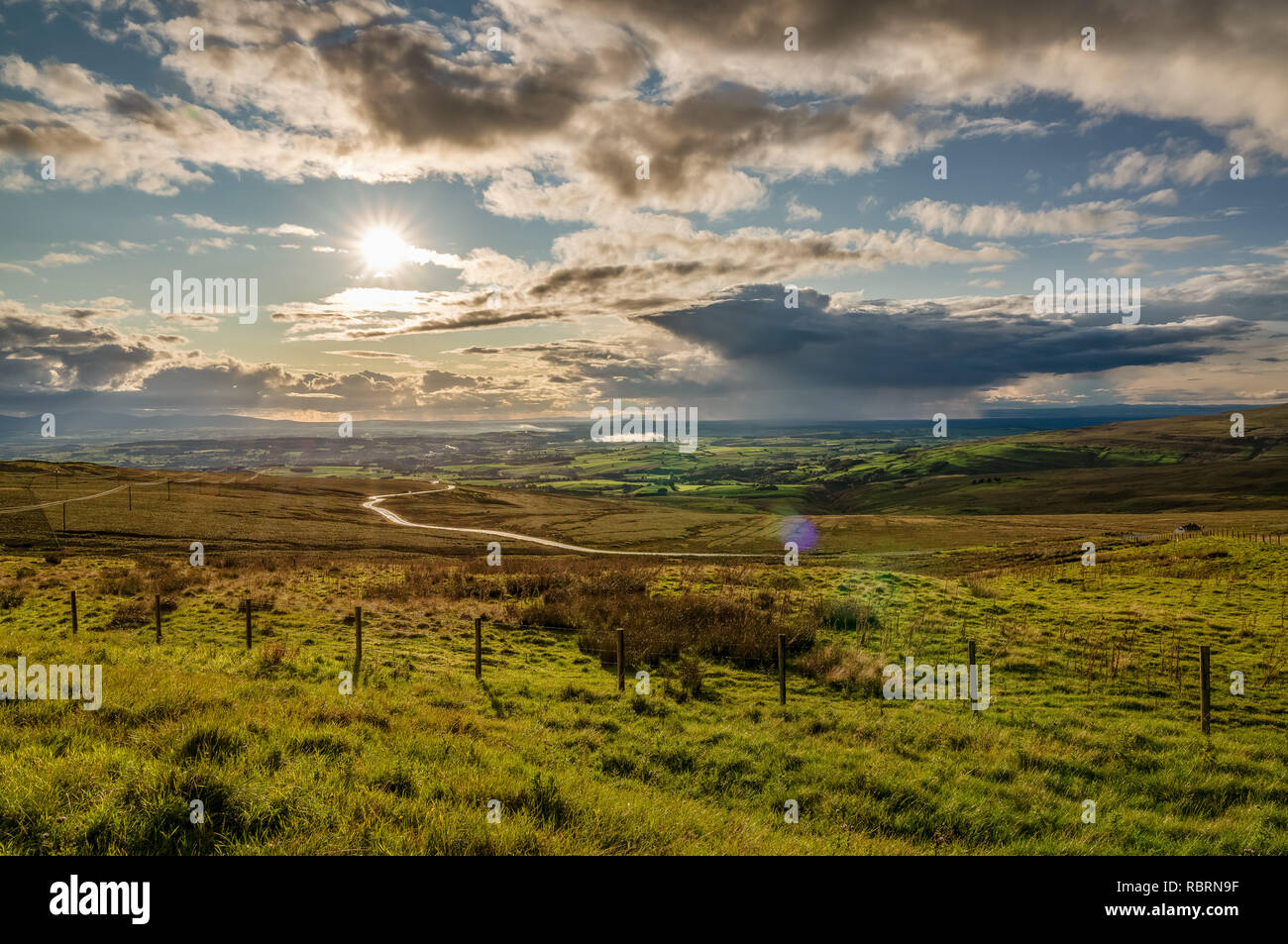 View over Greenfell Raise from Hartside Top on the A686 between Alston ...