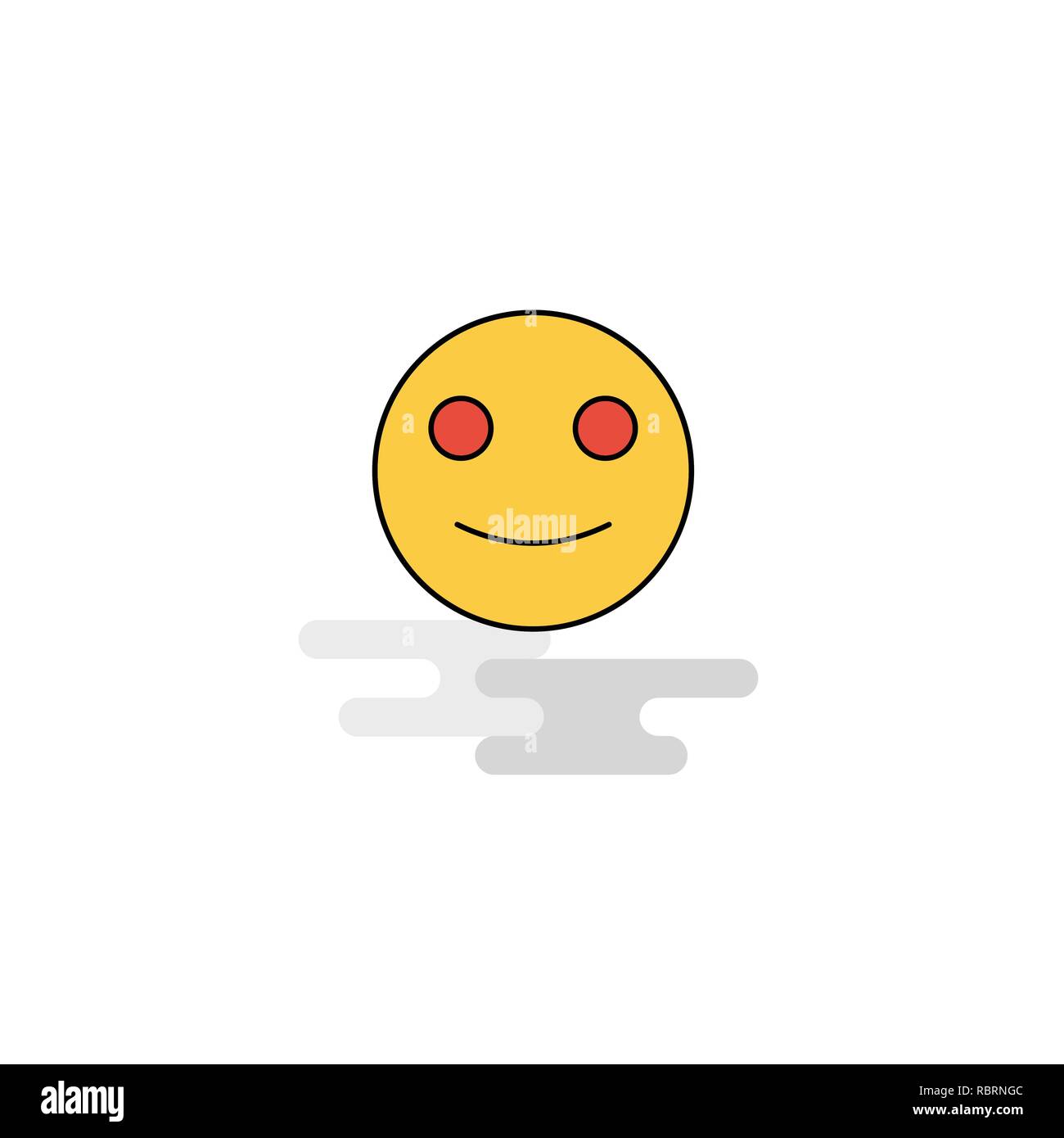 Flat Smiley emoji Icon. Vector Stock Vector Image & Art - Alamy