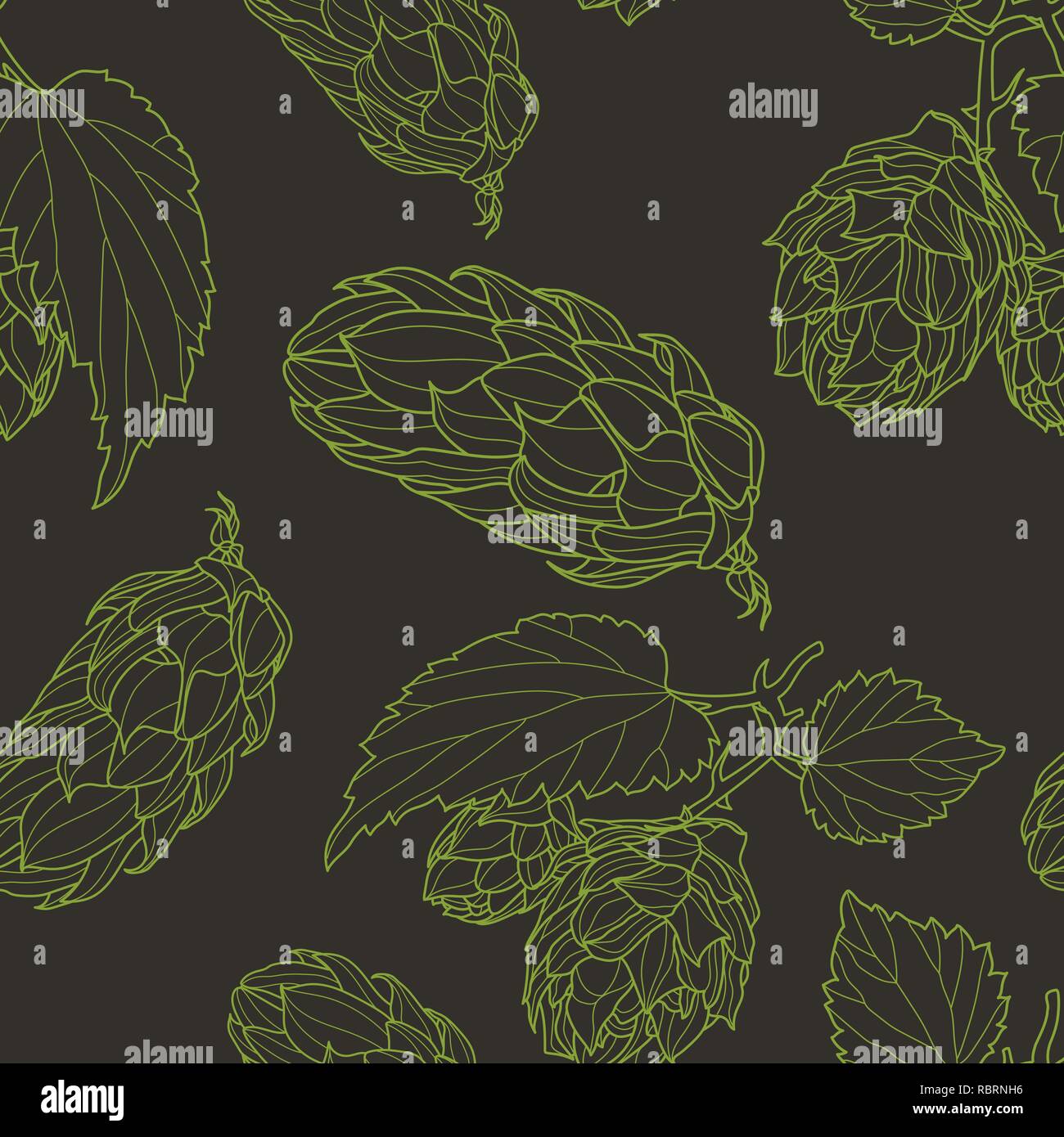 Hops hop cone Stock Vector Images - Alamy