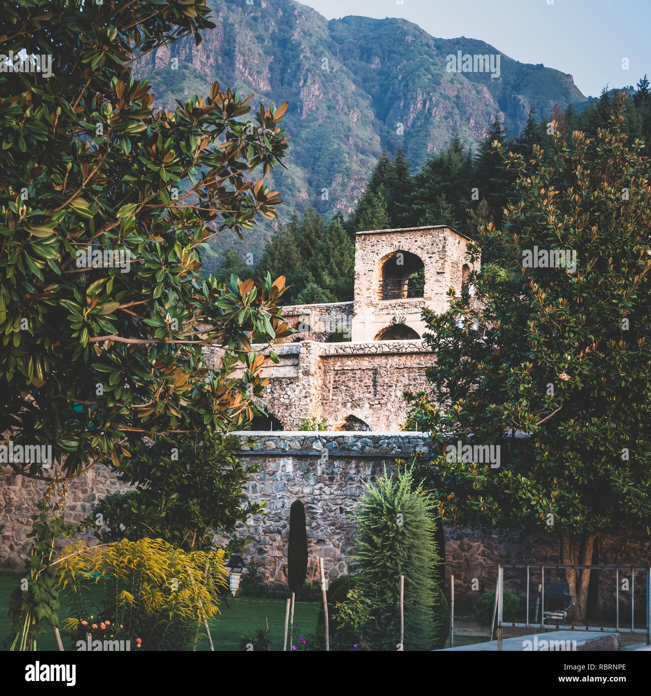 A 17th century Mughal Fort, Pari Mahal, situated in the Zabarwan Hills ...